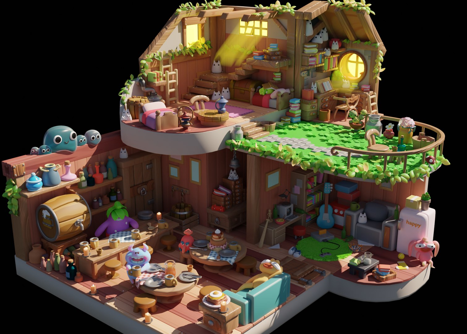 3D alien rooms - TurboSquid 2131332