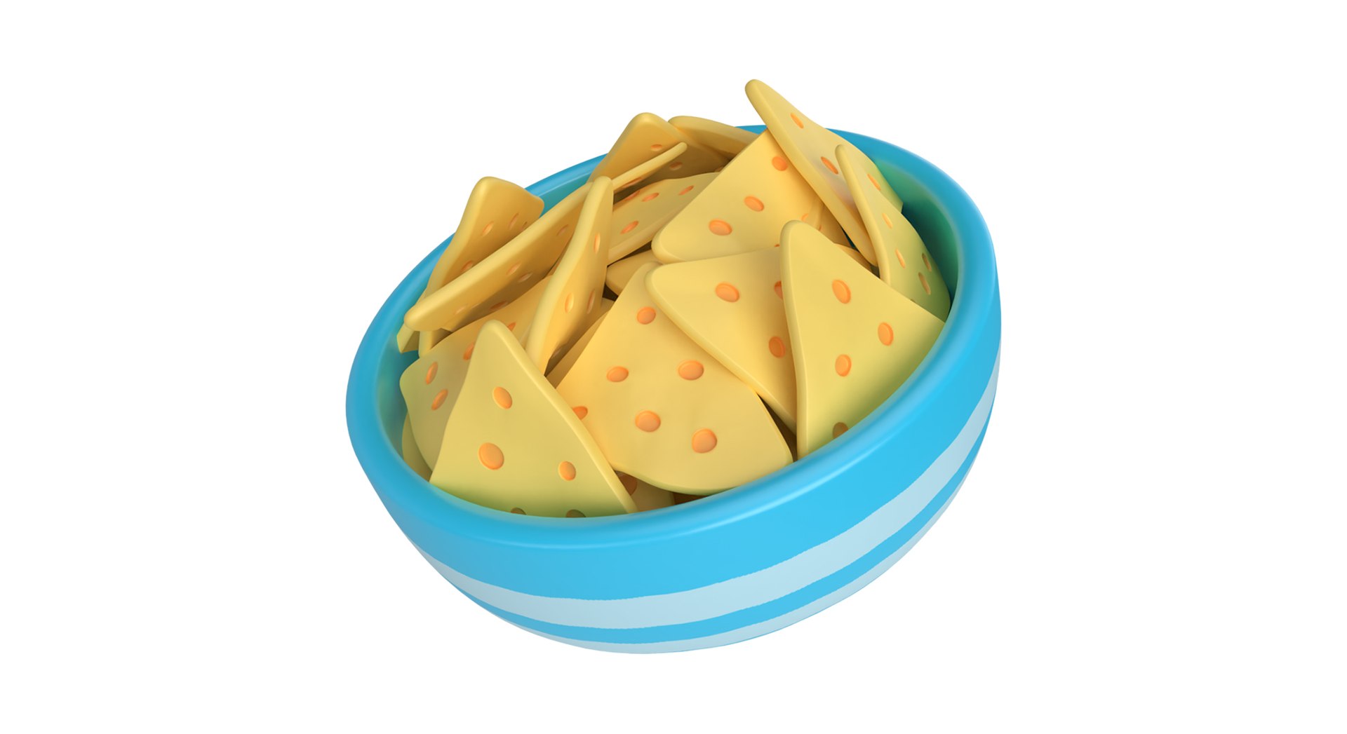 3D Cartoon Nachos Model - TurboSquid 1967640