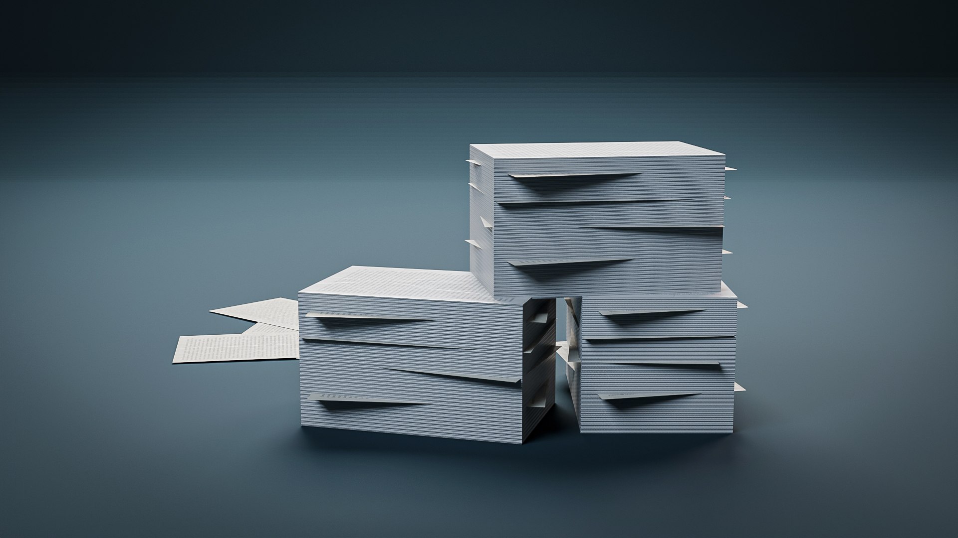 Bunch Of Papers 3D Model - TurboSquid 2209031