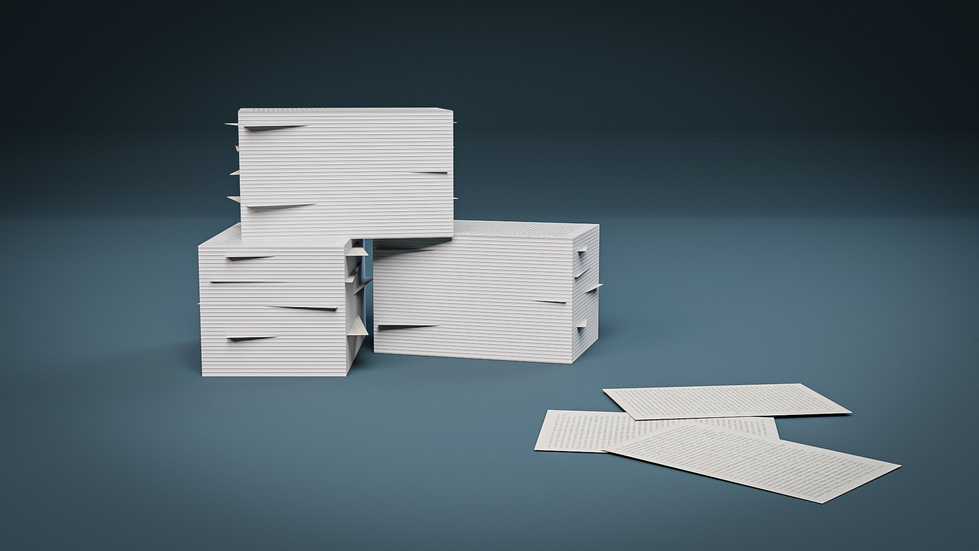 Bunch Of Papers 3D Model - TurboSquid 2209031