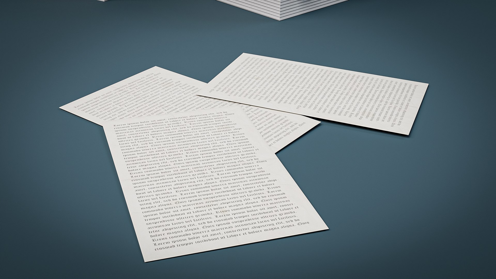 Bunch Of Papers 3D Model - TurboSquid 2209031