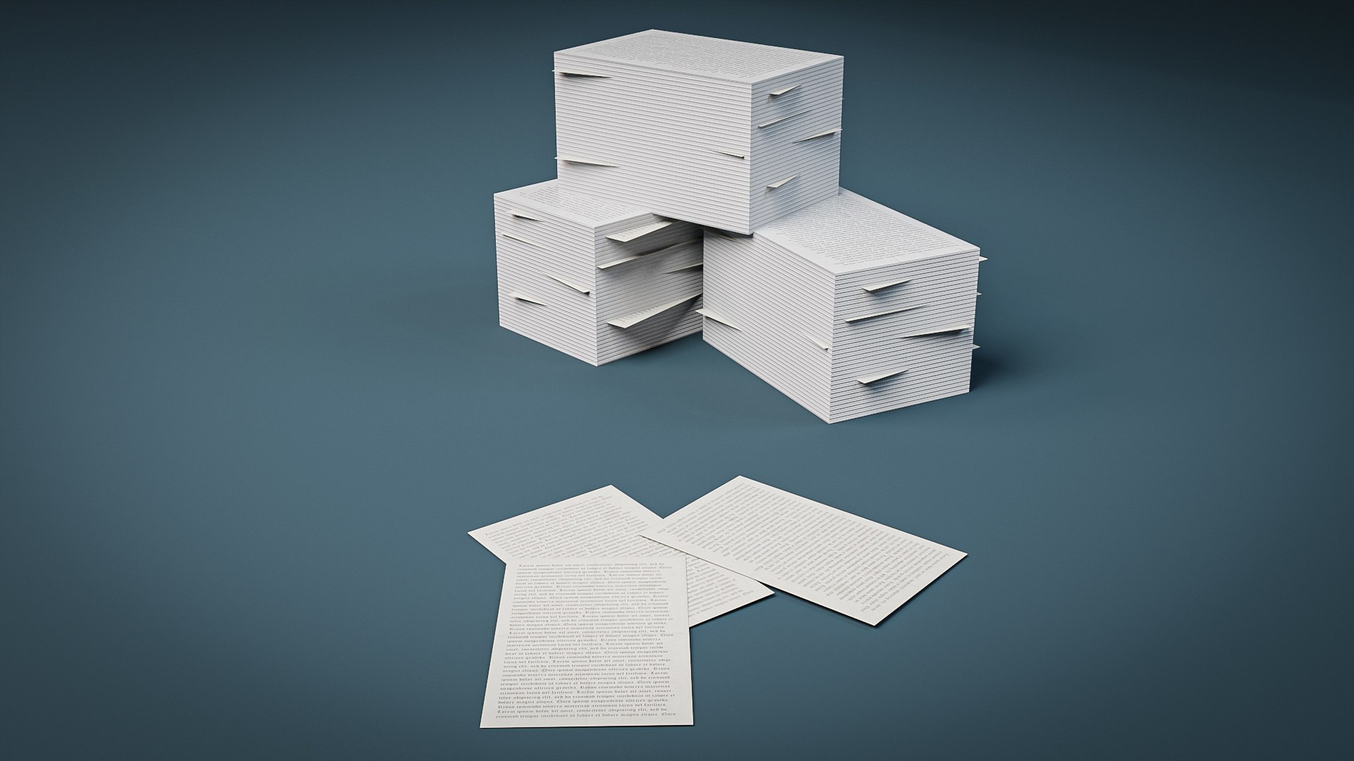 Bunch Of Papers 3D Model - TurboSquid 2209031