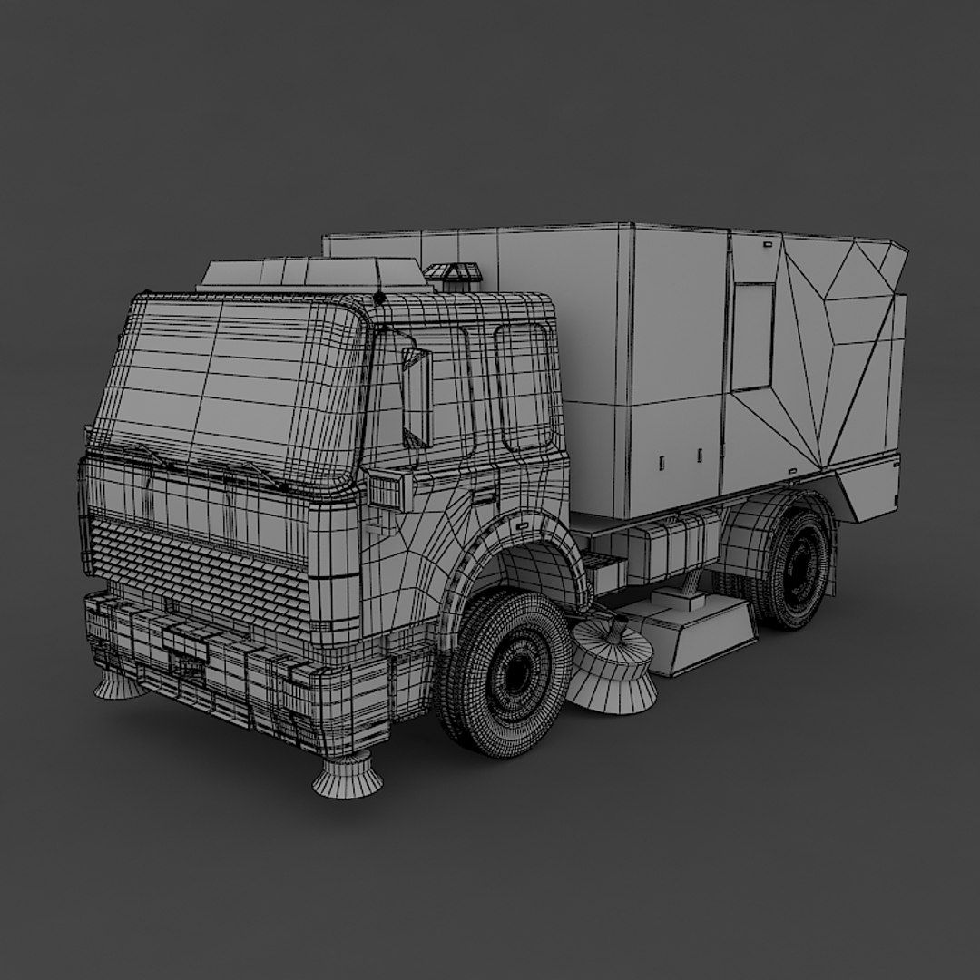 3d street sweeper model