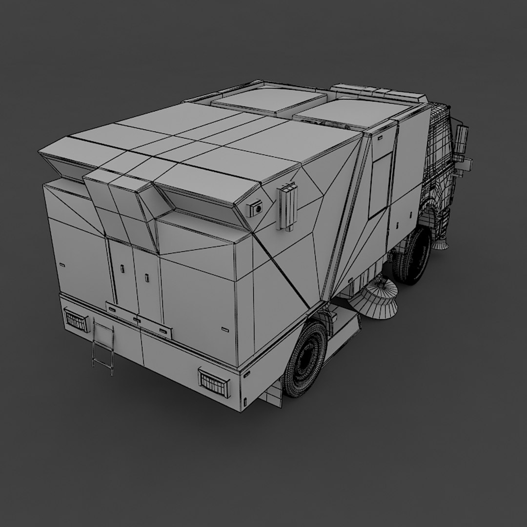 3d street sweeper model