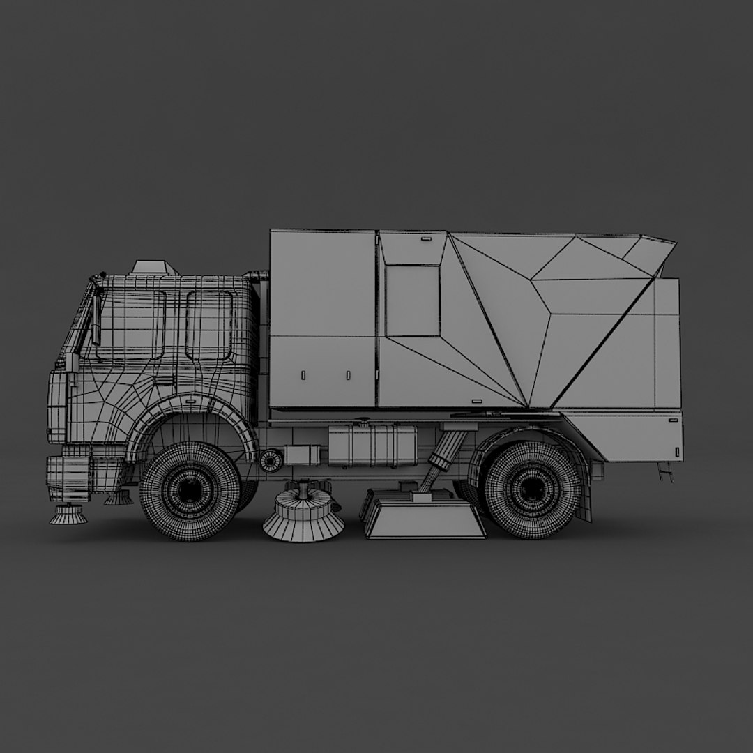 3d street sweeper model