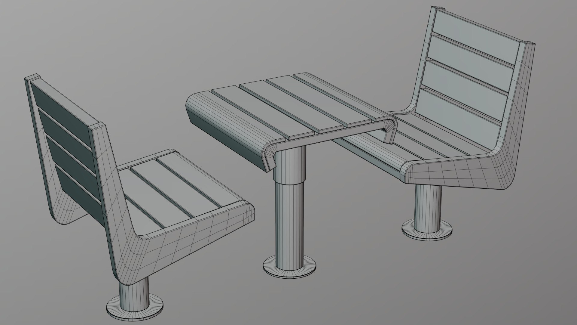 Outdoor Table Set 01 3D Model - TurboSquid 2114651
