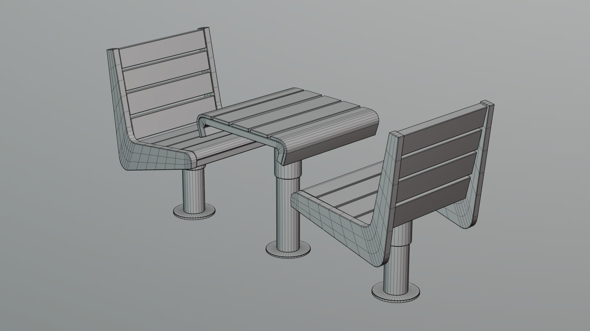 Outdoor Table Set 01 3D Model - TurboSquid 2114651
