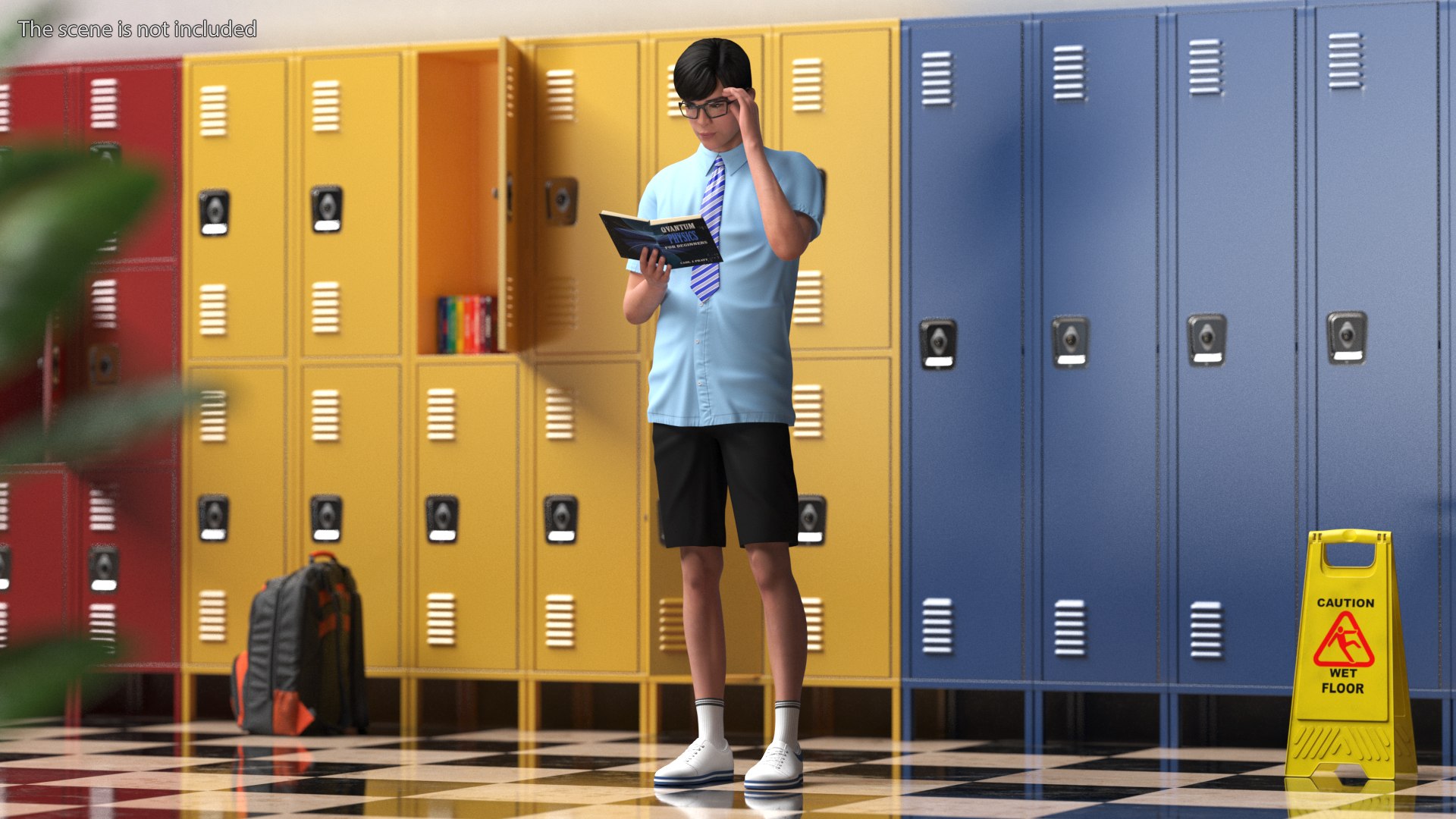 3D Chinese Schoolboy With Book - TurboSquid 1865745