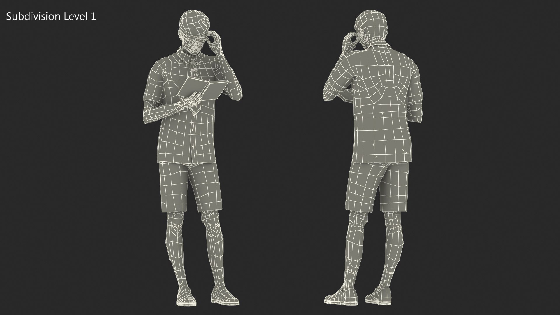 3D Chinese Schoolboy With Book - TurboSquid 1865745