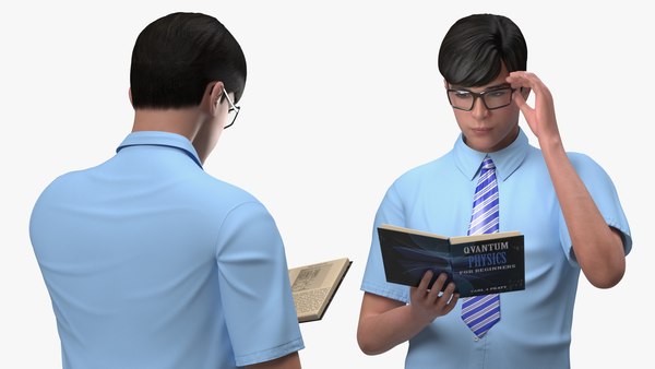 3D Chinese Schoolboy With Book - TurboSquid 1865745
