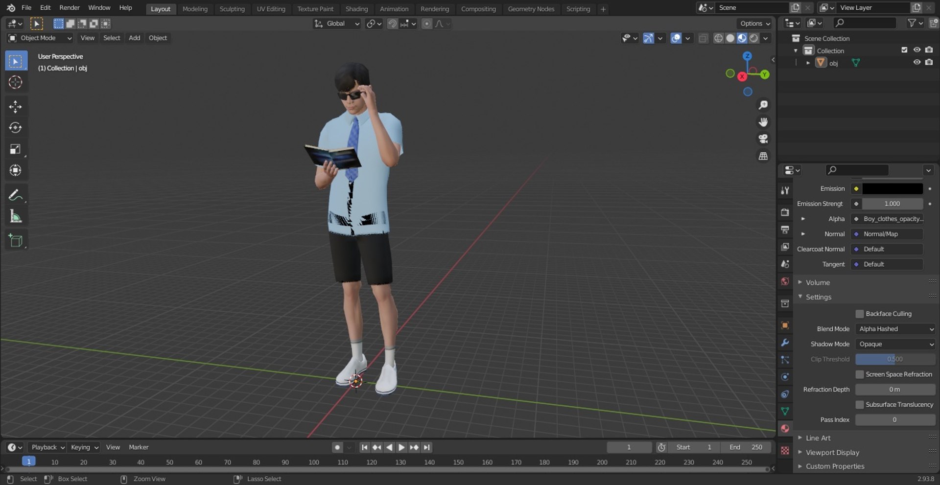 3D Chinese Schoolboy With Book - TurboSquid 1865745