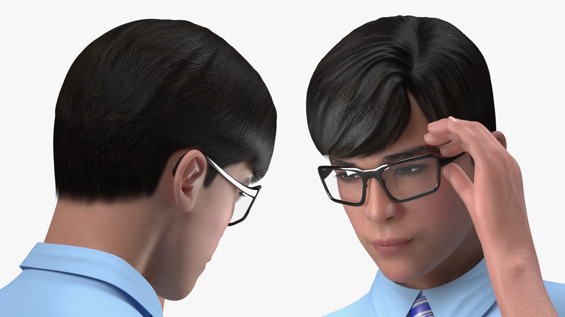 3D Chinese Schoolboy With Book - TurboSquid 1865745