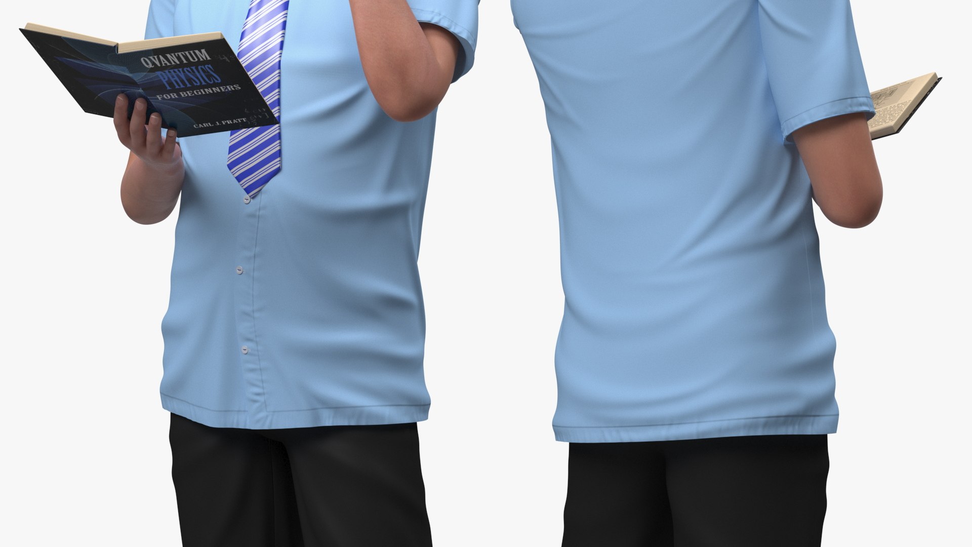 3D Chinese Schoolboy With Book - TurboSquid 1865745