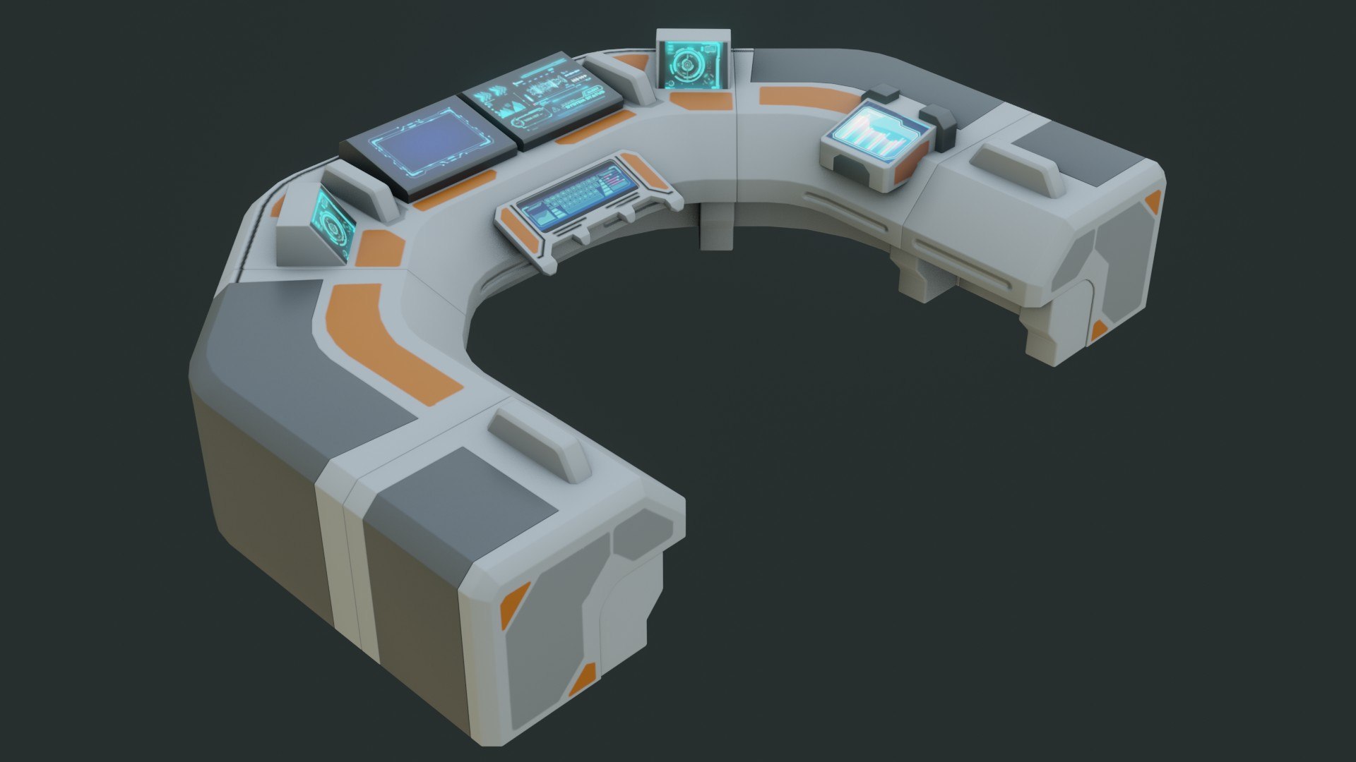 3D Sci-Fi Control Panel - Low poly - PBR - Game ready - TurboSquid 2013387