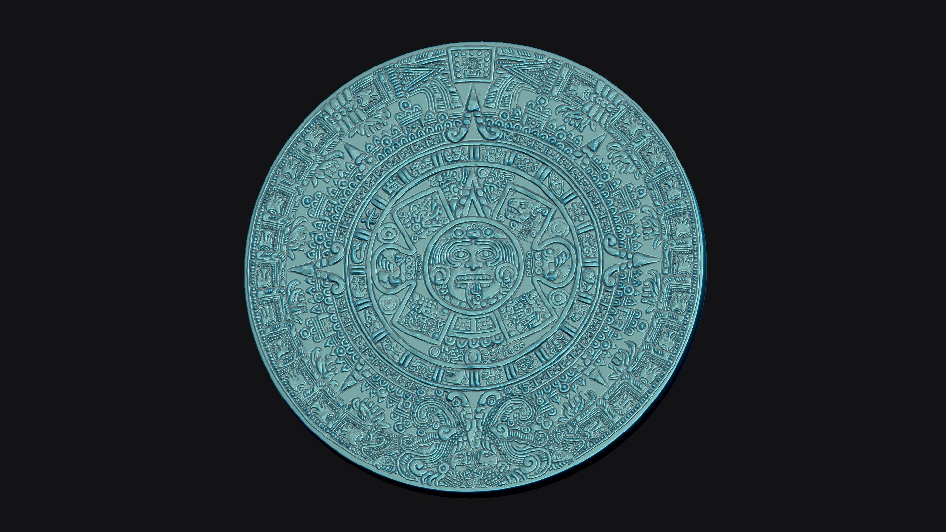 3D Aztec Calendar model - TurboSquid 1734883