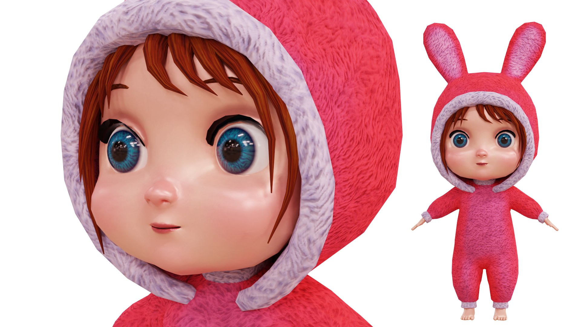 Cute Baby With Coat Animated In Blender And Unity 3D - TurboSquid 2171848