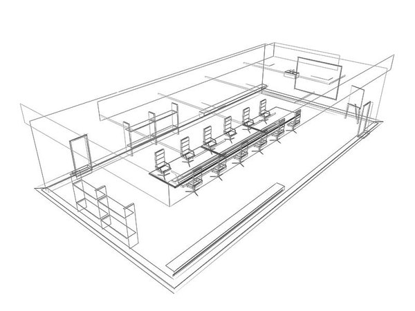 3D conference room - TurboSquid 1408599