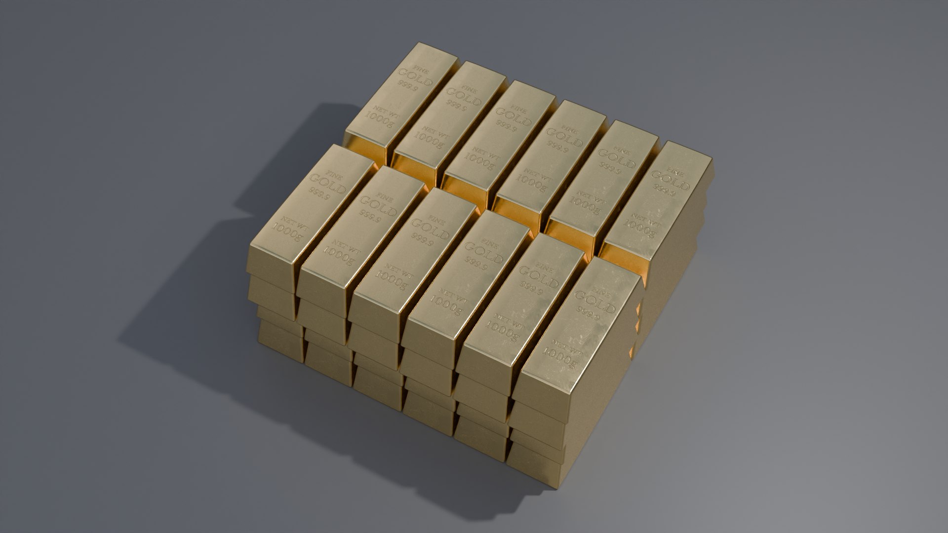 3D Gold Bar Model - TurboSquid 2227780