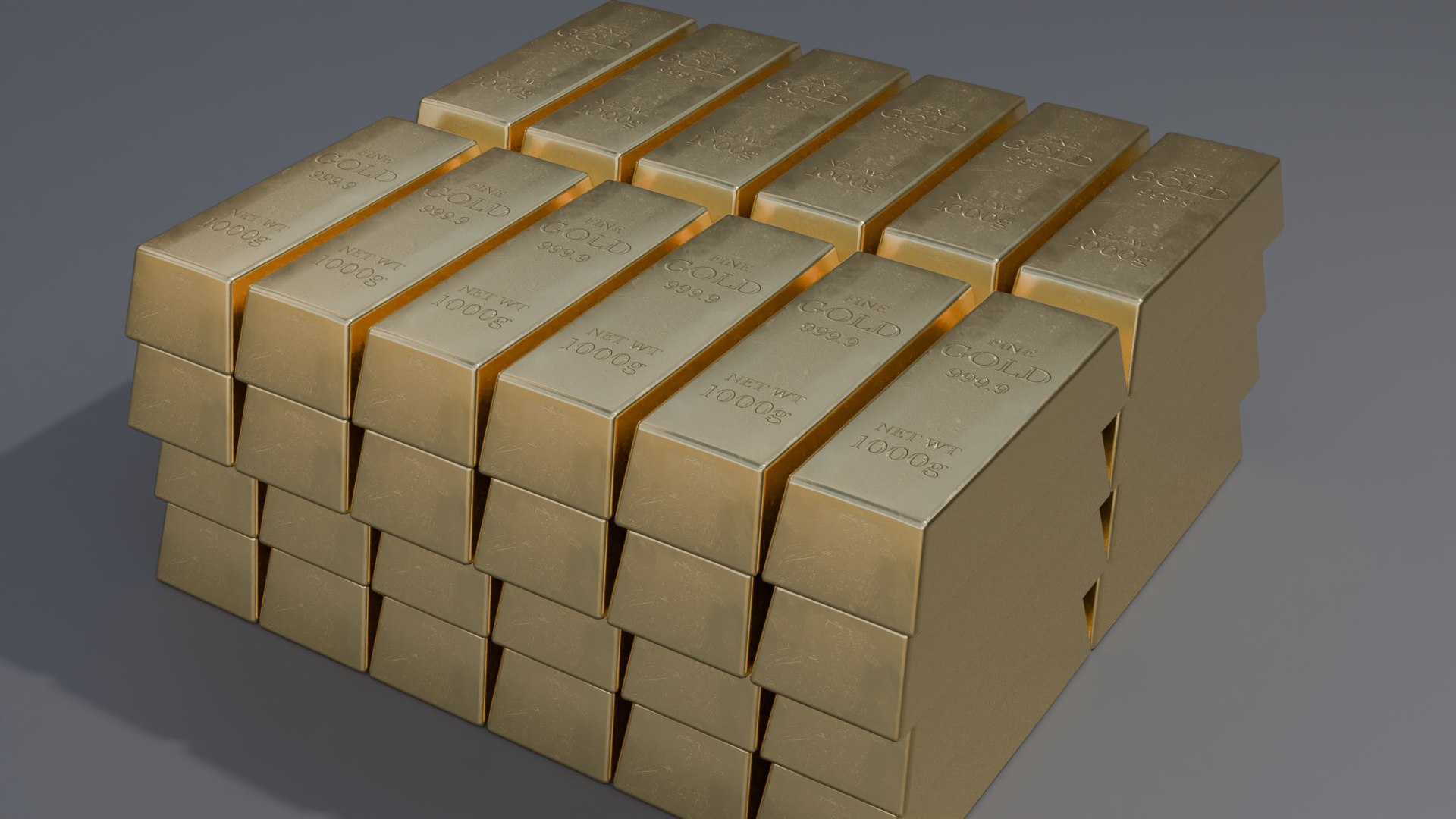 3D Gold Bar Model - TurboSquid 2227780