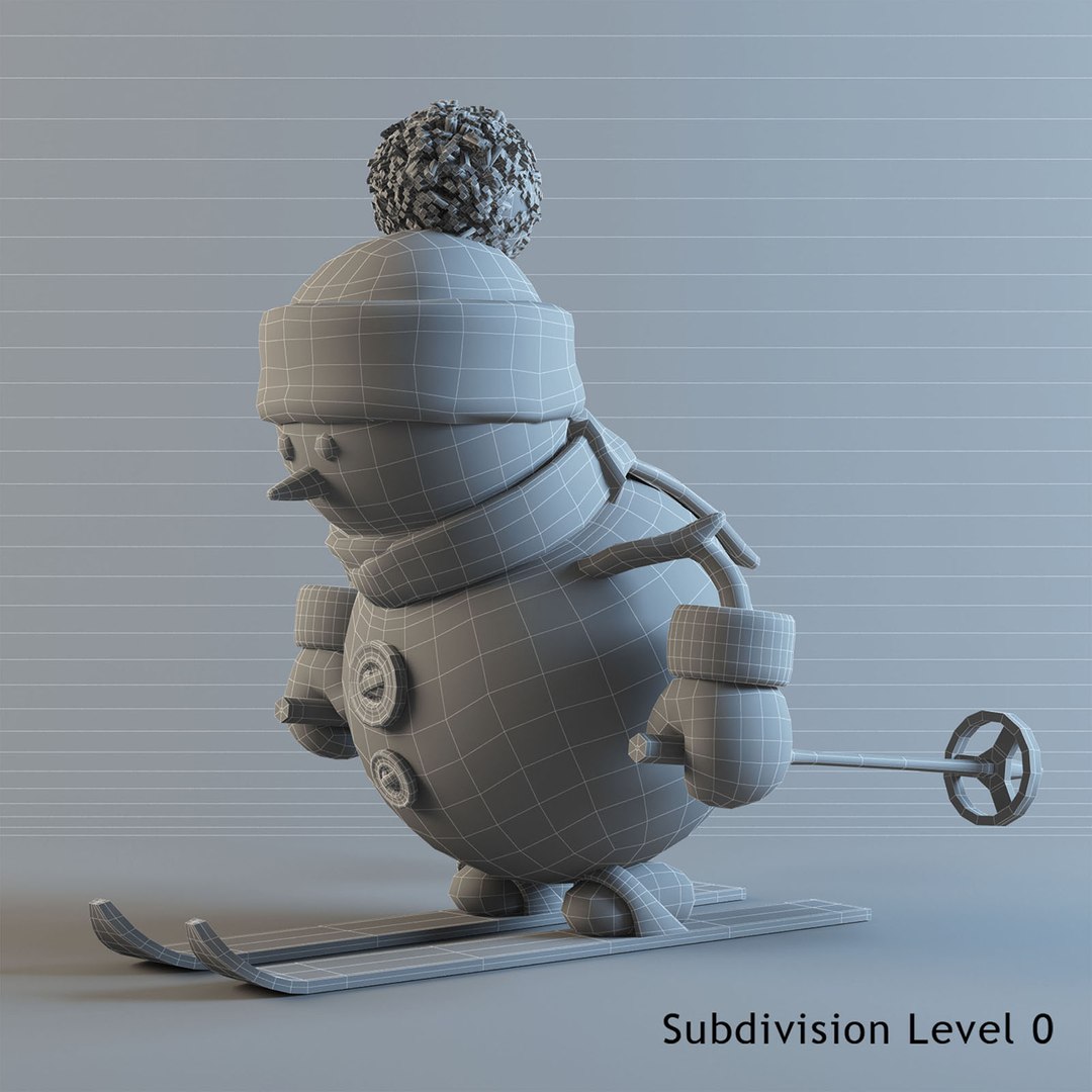 Snowman Skier 3d Max