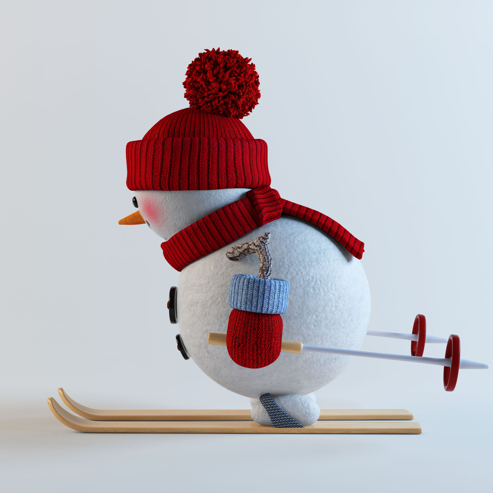 snowman skier 3d max