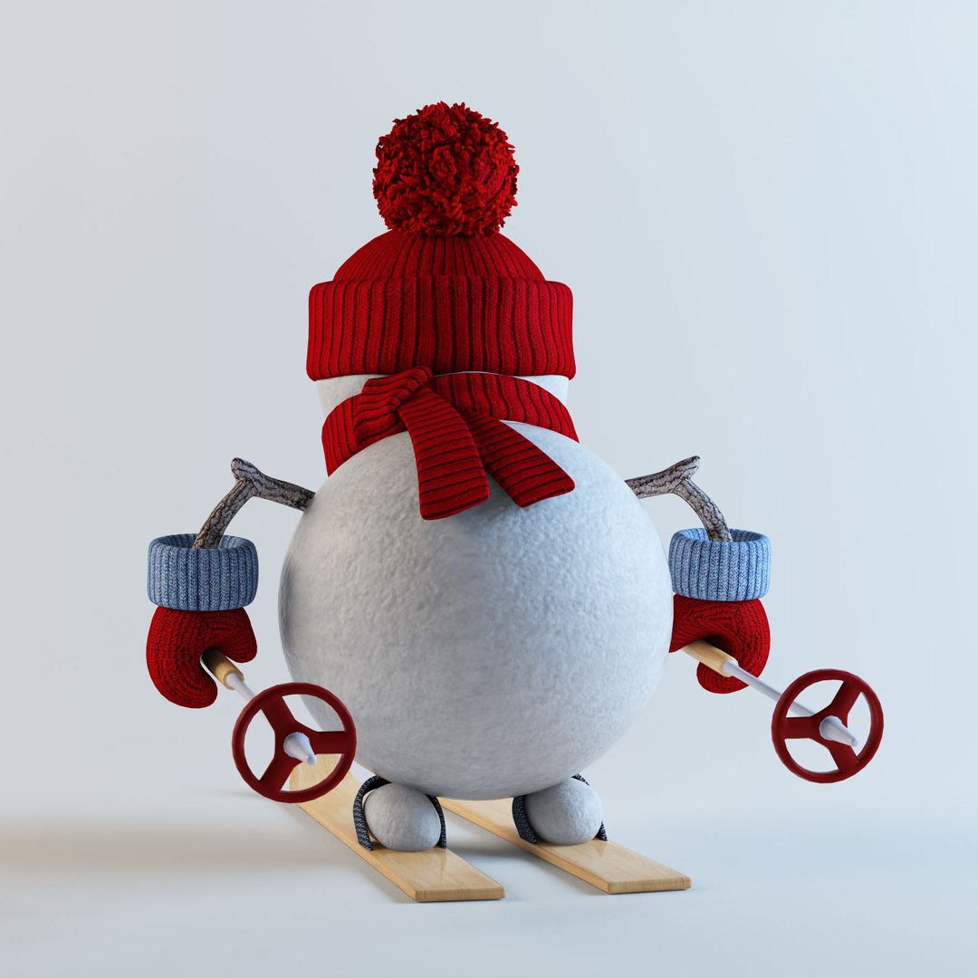 Snowman Skier 3d Max
