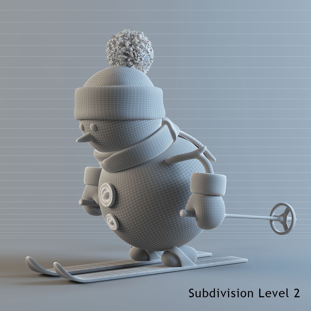 Snowman Skier 3d Max