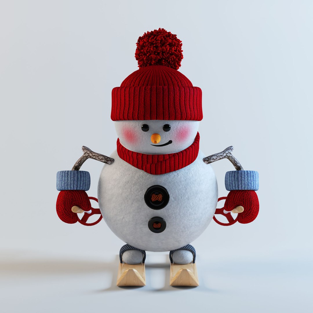 Snowman Skier 3d Max