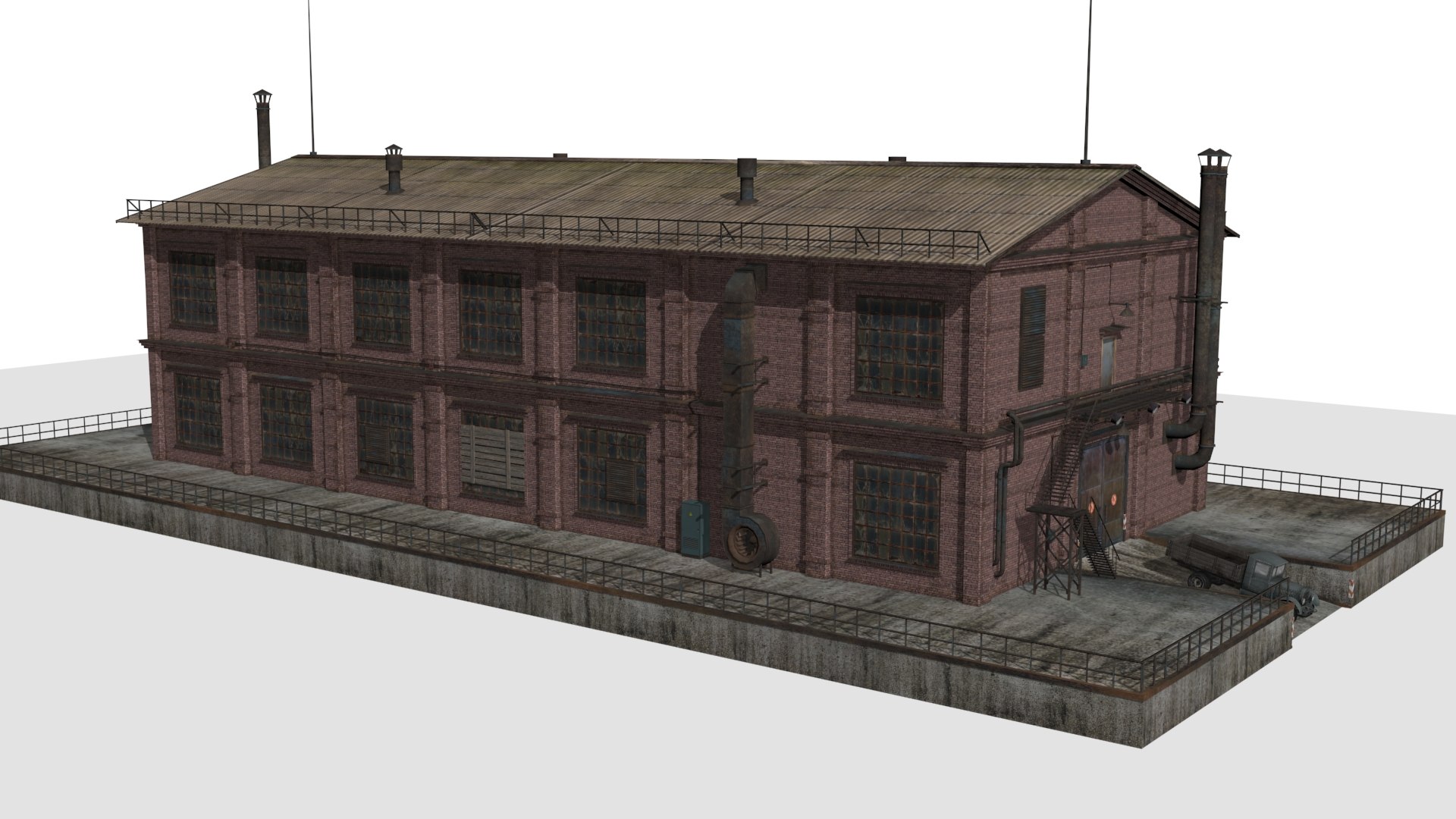 Old Factory 3D Model - TurboSquid 2185289