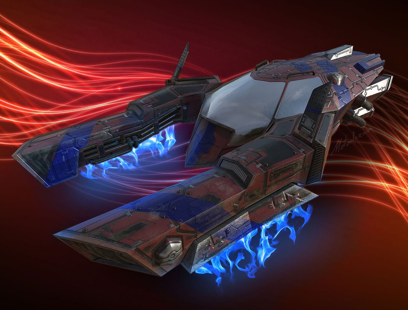 Sci-fi Race Vehicle Obj