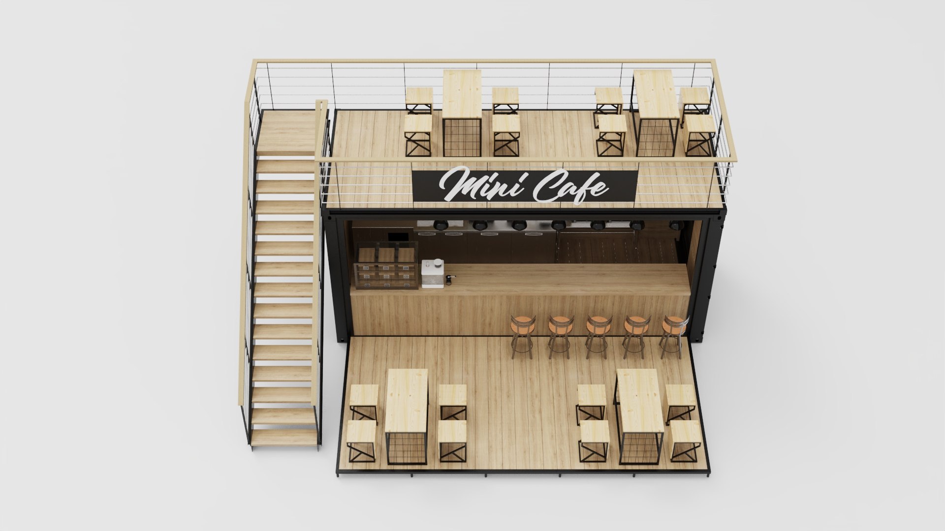 Mini Cafe Container 3D Model - TurboSquid 2097972