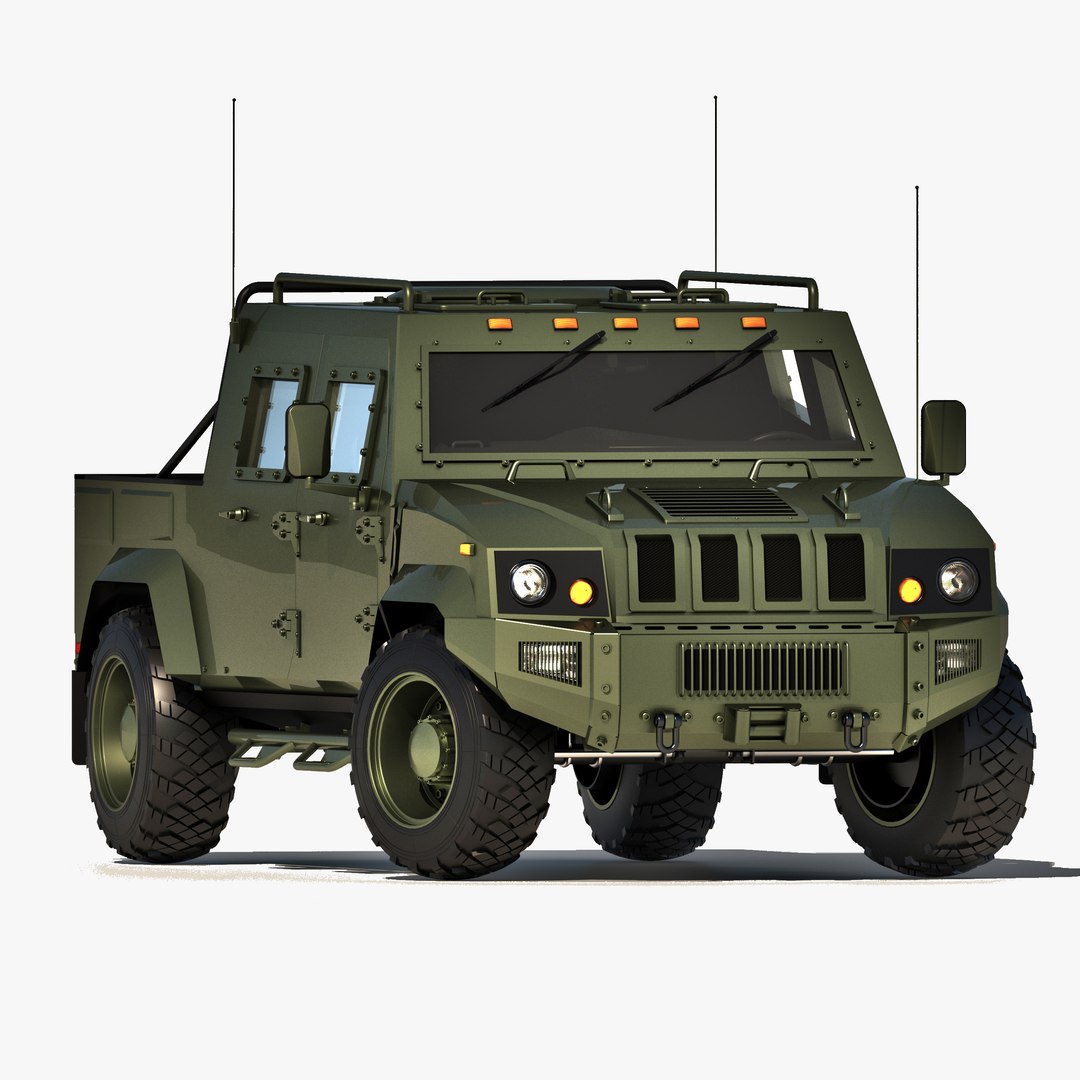 Armored pickup 3D model - TurboSquid 1896897
