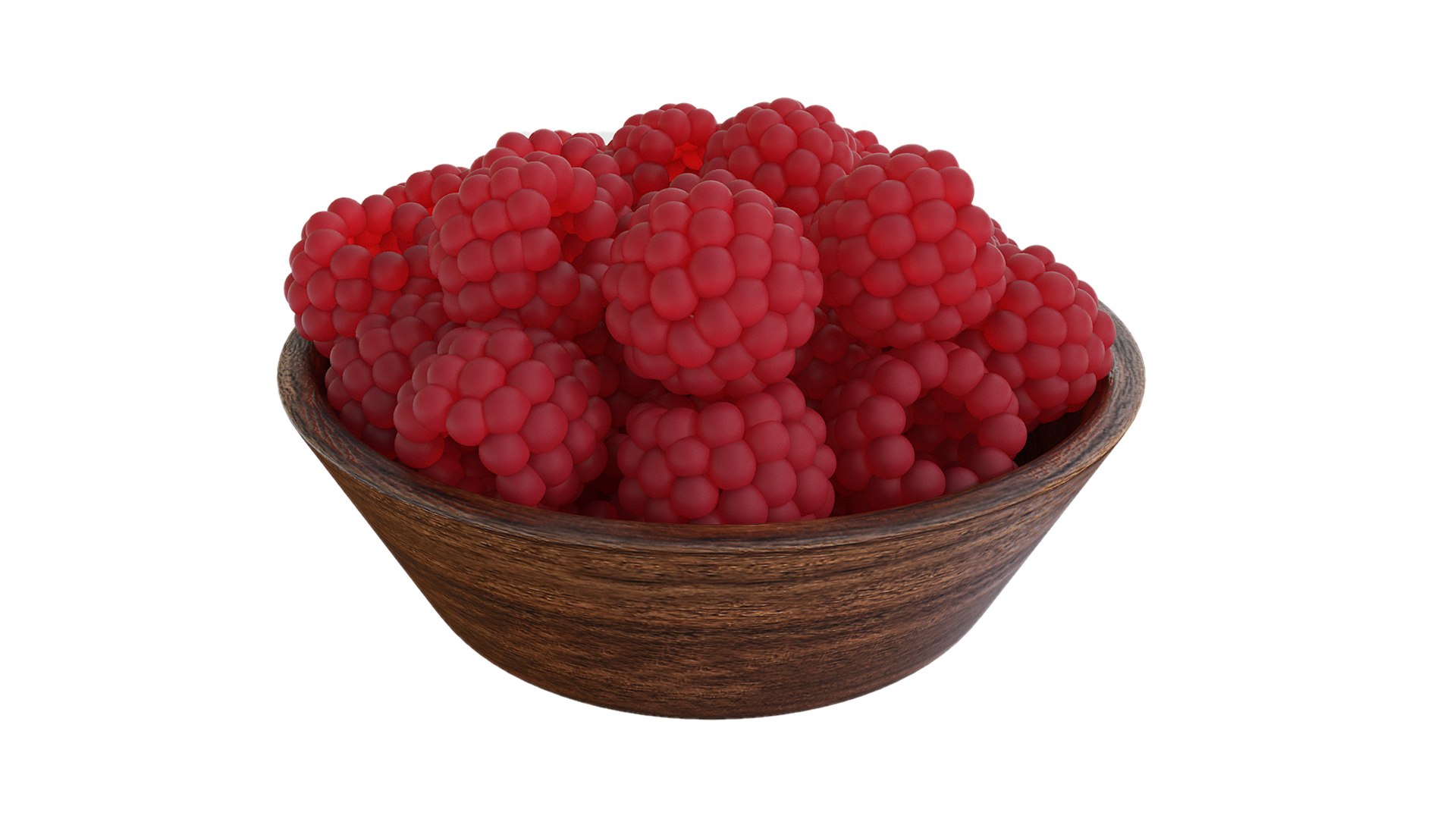 3D Raspberry Small Wooden Bowl Model - TurboSquid 2283993