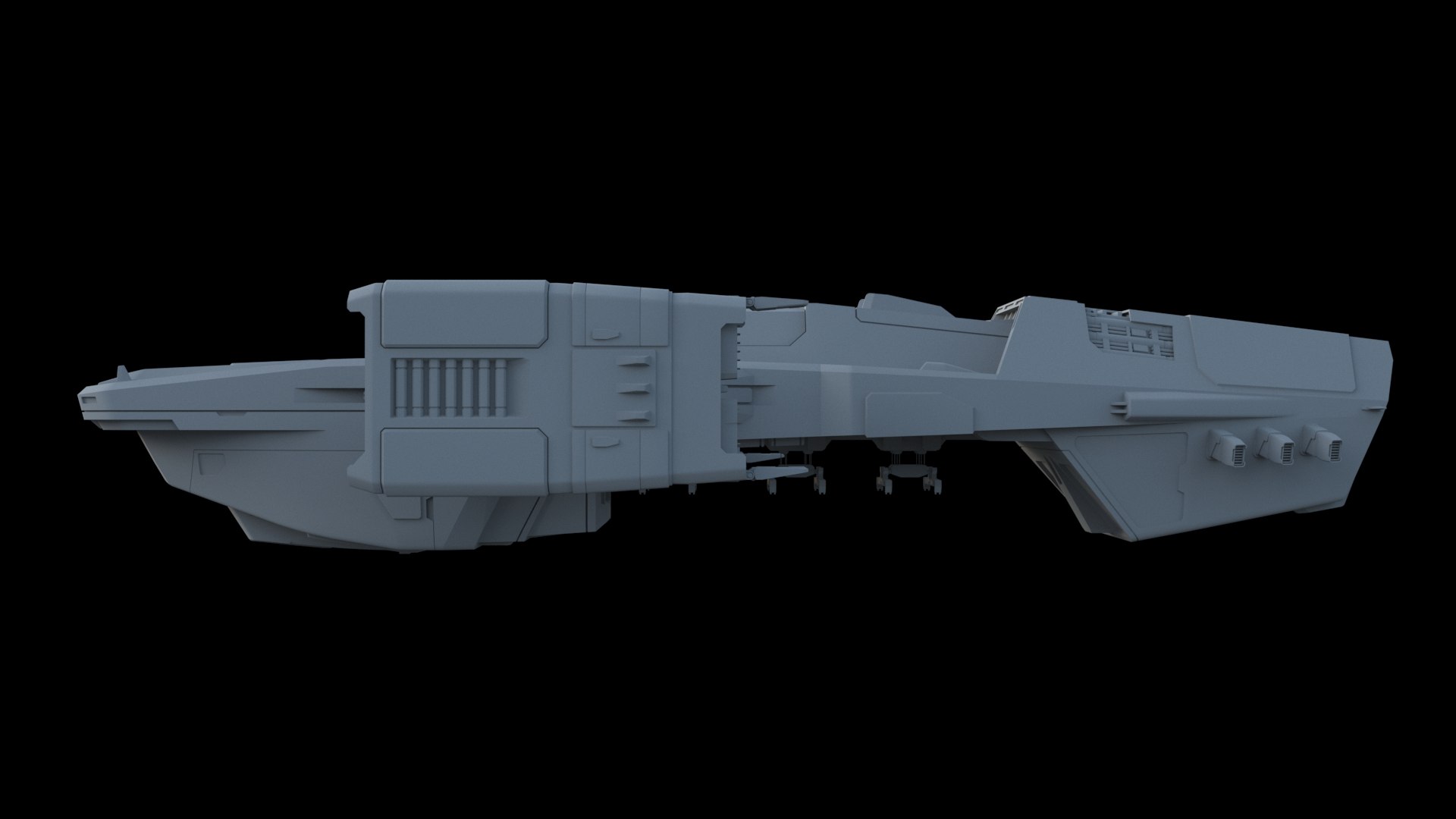 Sci-Fi Cargo Ship 3D Model - TurboSquid 2233940