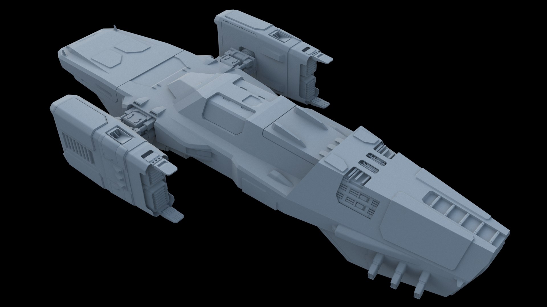 Sci-Fi Cargo Ship 3D Model - TurboSquid 2233940