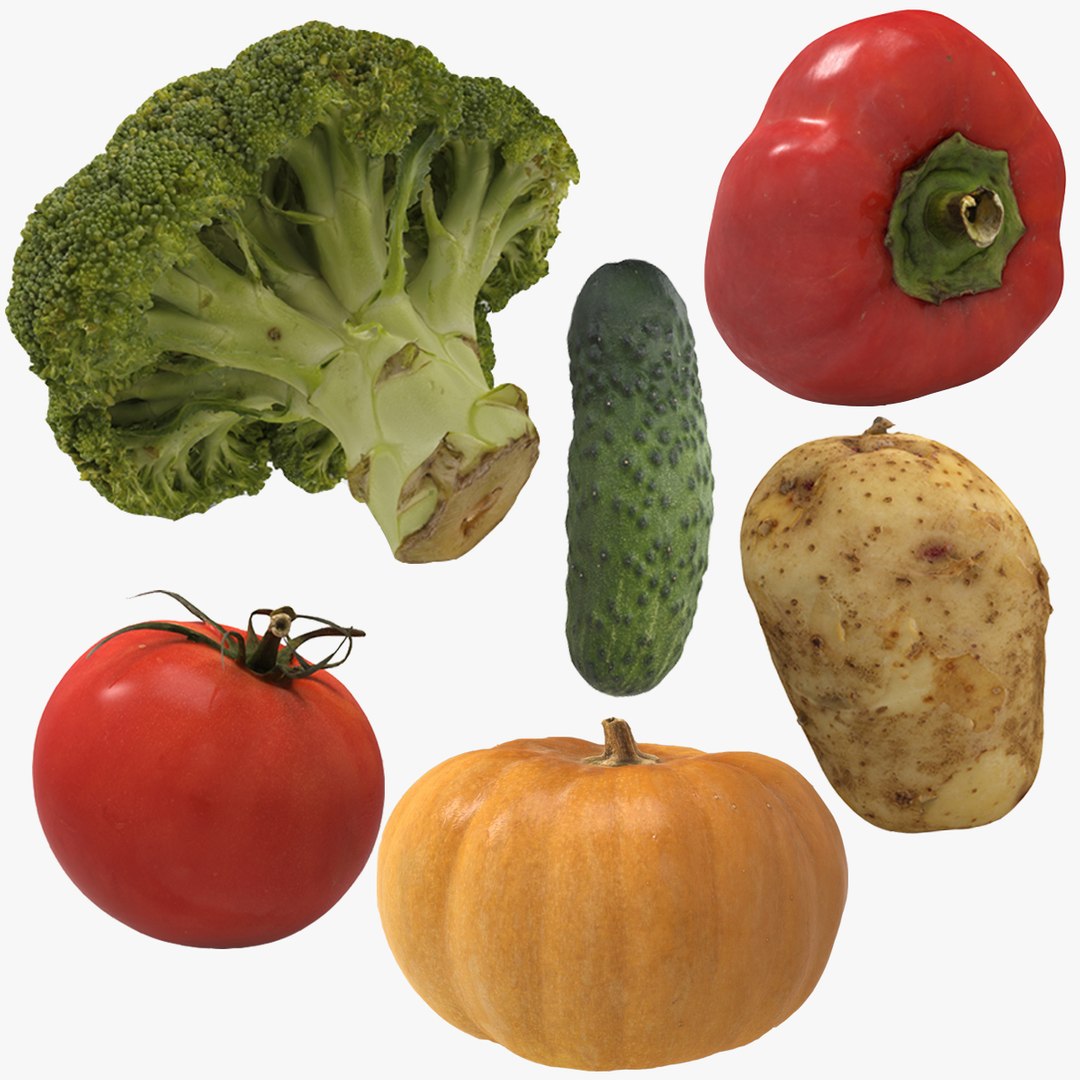 Vegetables set 3D model - TurboSquid 1945273