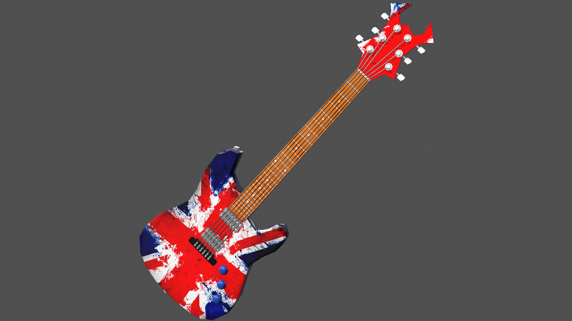 Rock Star Guitar 3D Model - TurboSquid 2096347