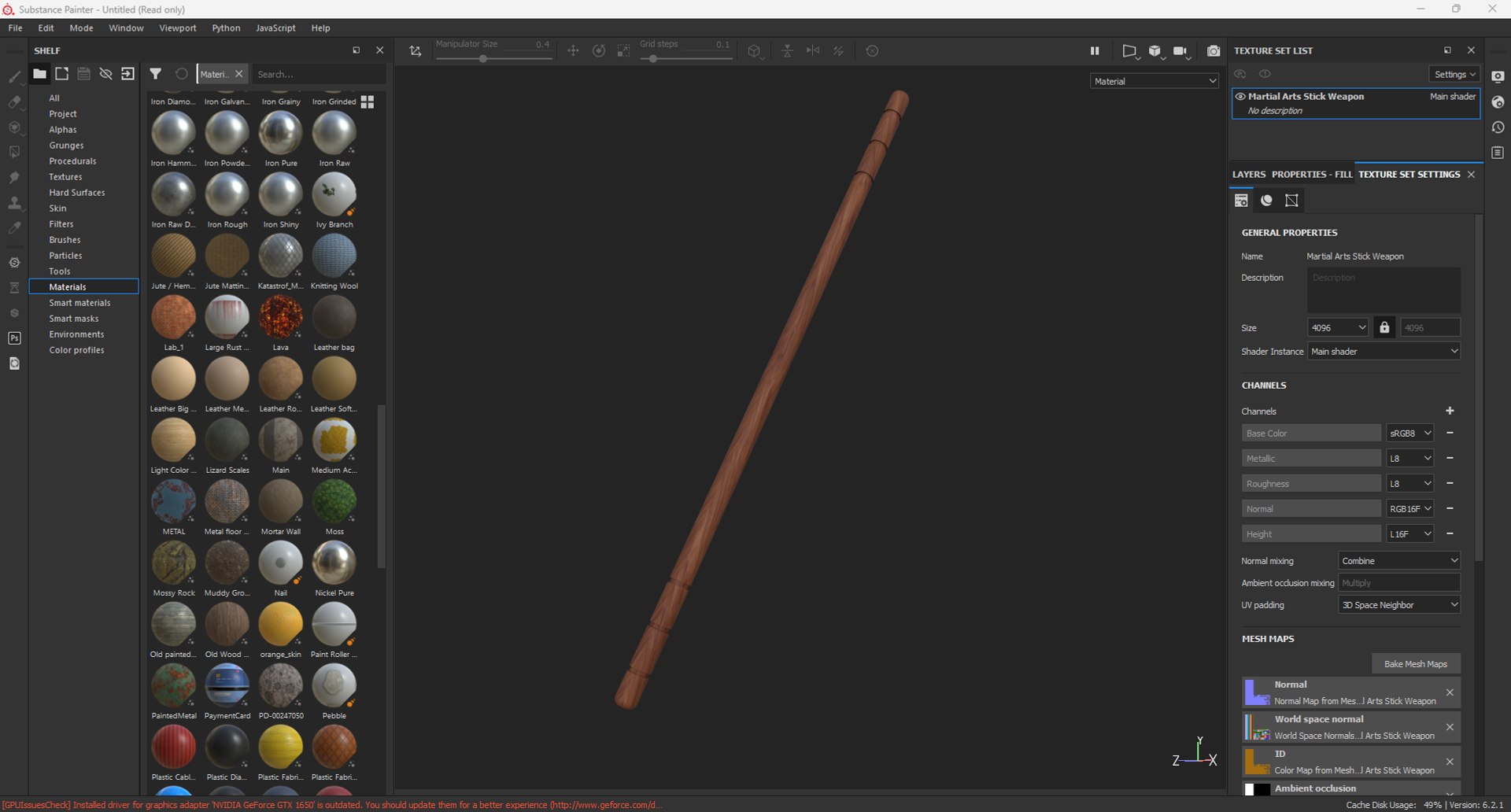 Martial Arts Stick Weapon Model - TurboSquid 2167050