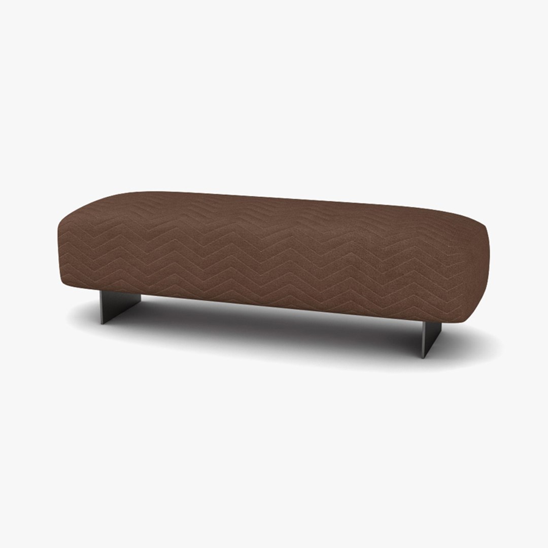 modelo 3d Minotti Quincy Chevron Bench - TurboSquid 1987446