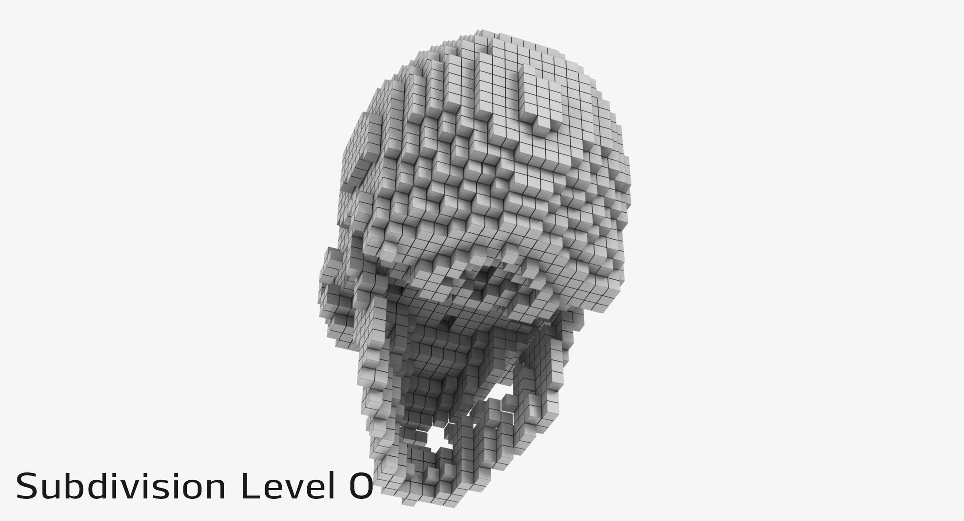 3D Voxel Skull - TurboSquid 2318044
