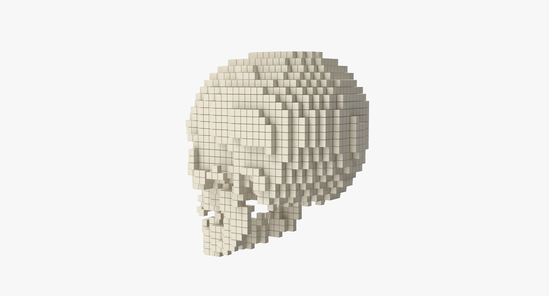 3D Voxel Skull - TurboSquid 2318044