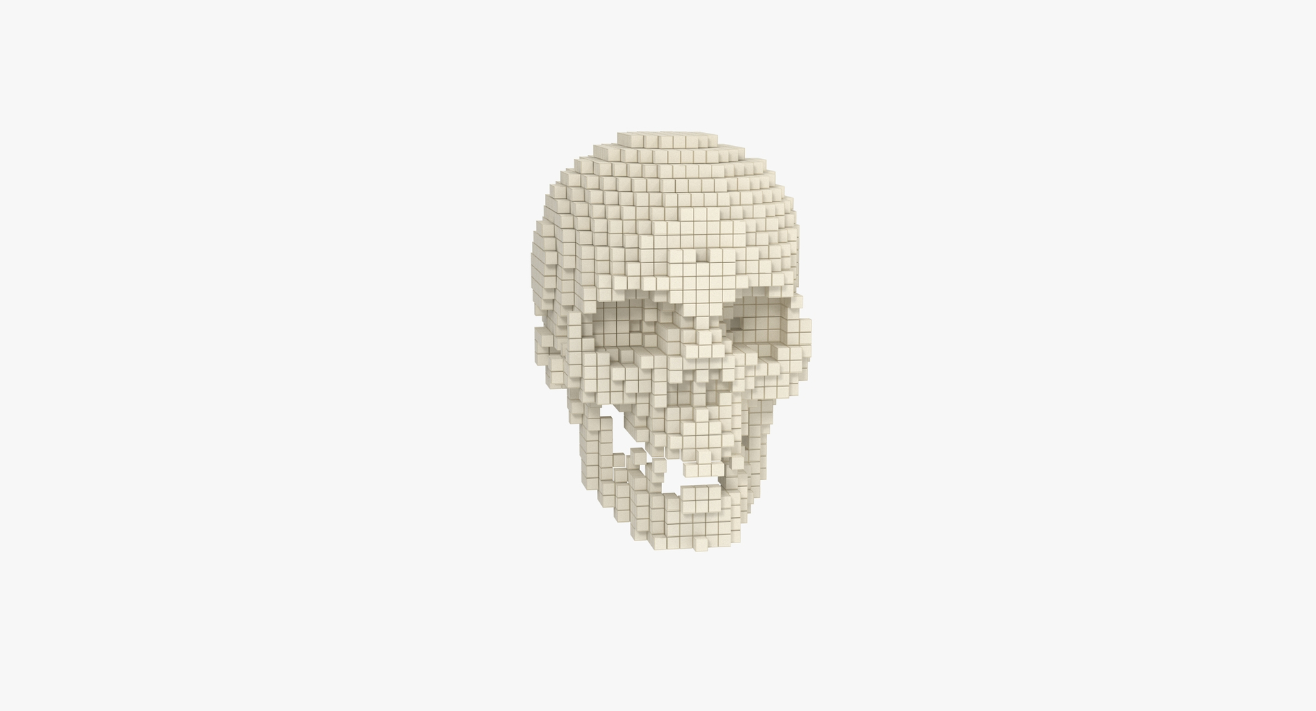3D Voxel Skull - TurboSquid 2318044