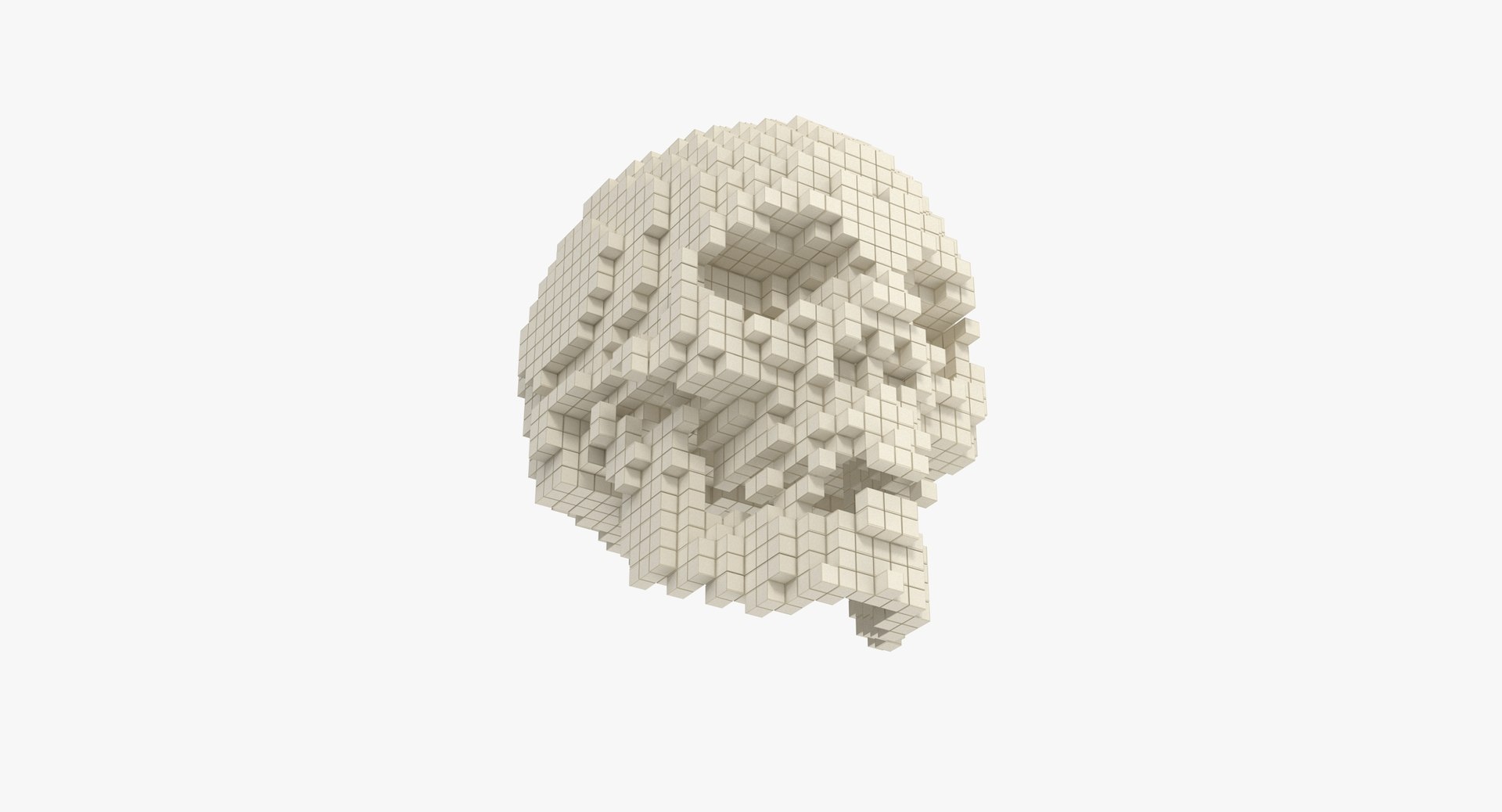 3D Voxel Skull - TurboSquid 2318044