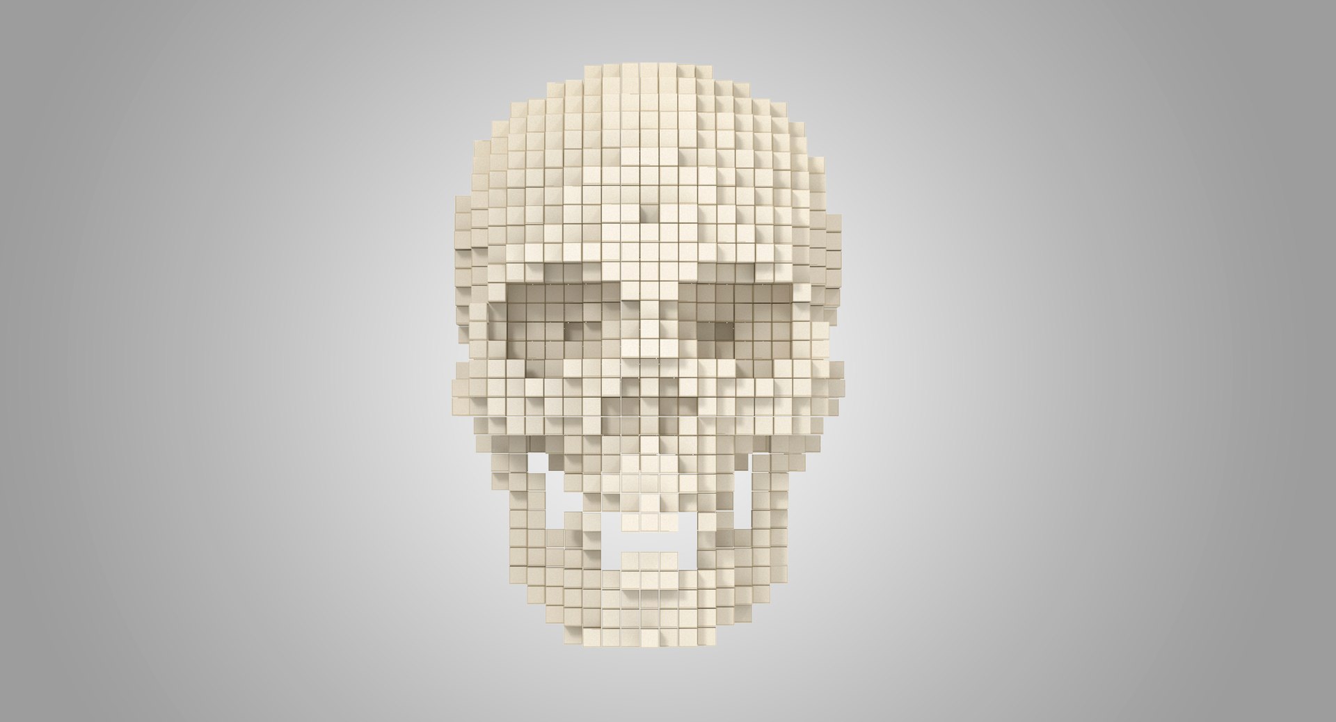 3D Voxel Skull - TurboSquid 2318044