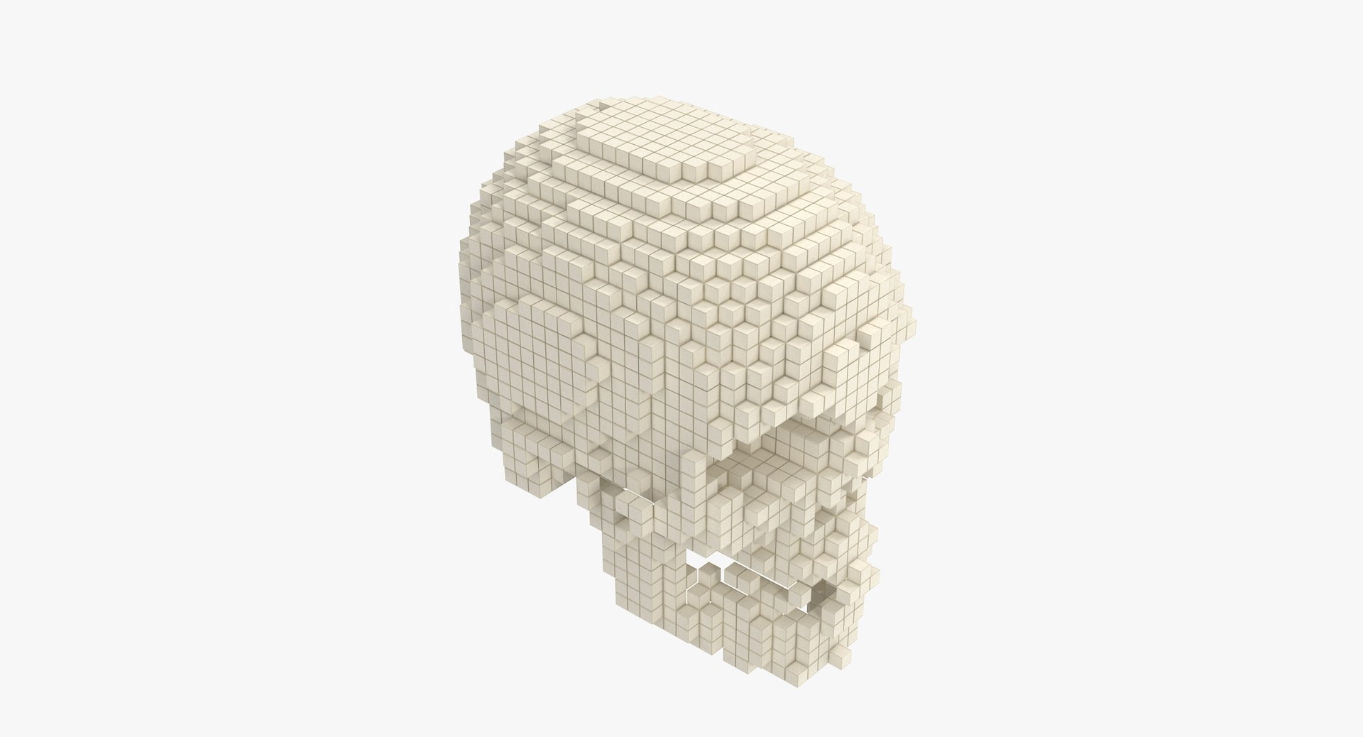 3D Voxel Skull - TurboSquid 2318044