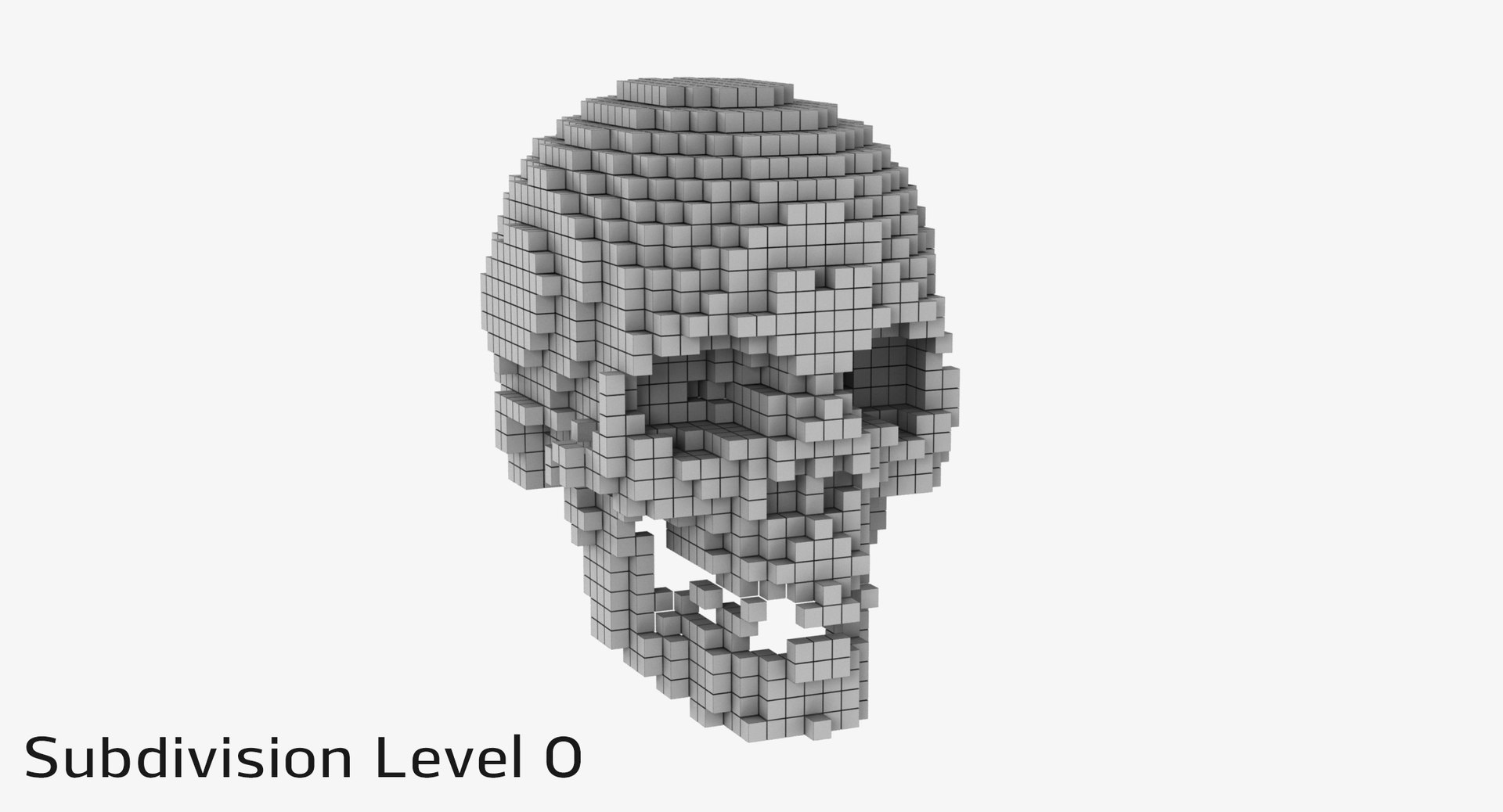 3D Voxel Skull - TurboSquid 2318044