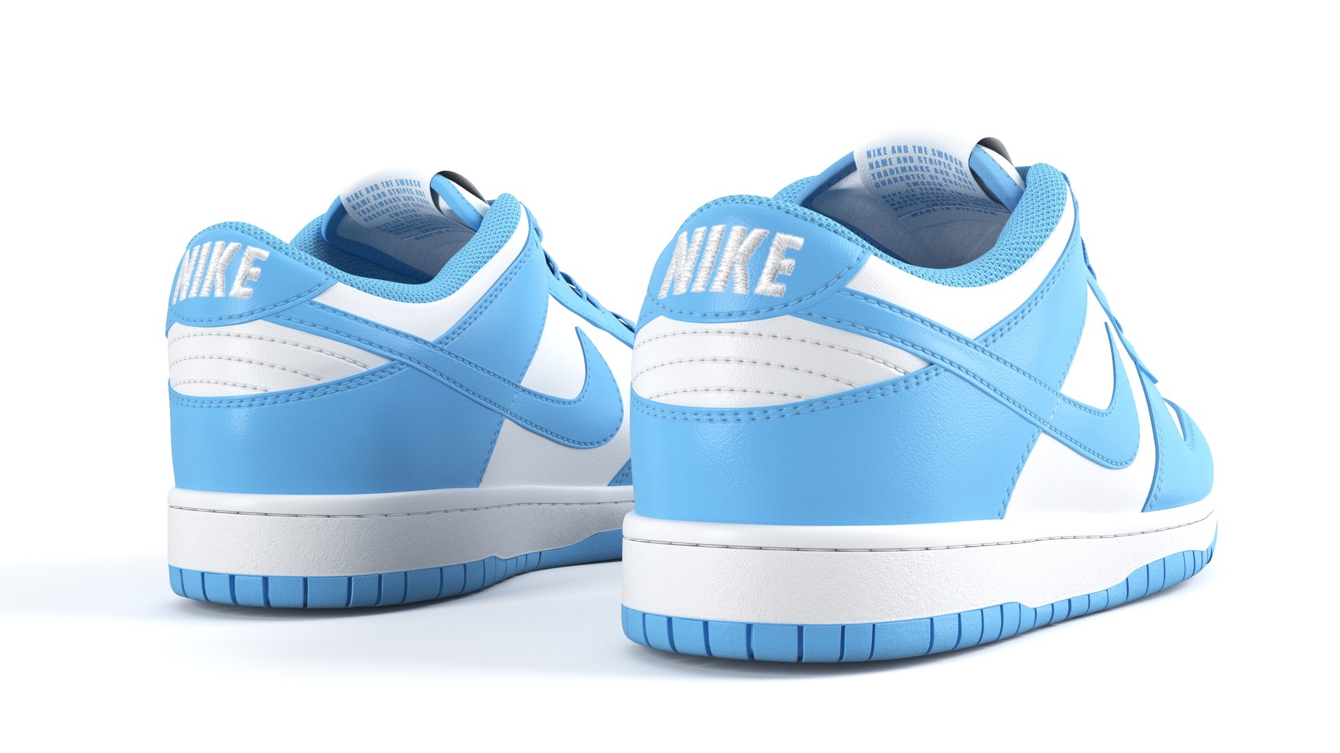 Nike Dunk Low UNC PBR 3D Model - TurboSquid 2142892