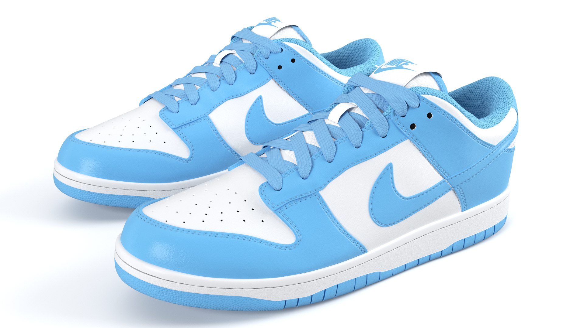 Nike Dunk Low UNC PBR 3D Model - TurboSquid 2142892