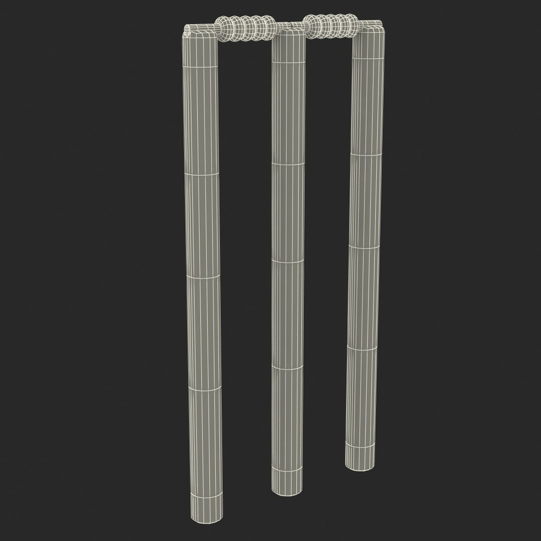 3d Model Cricket Set Modeled