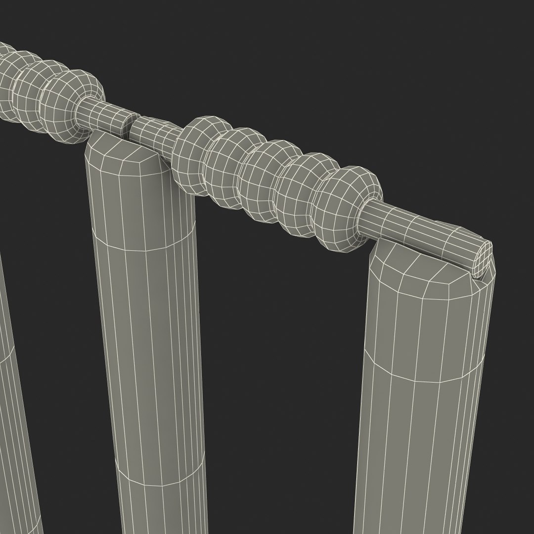 3d Model Cricket Set Modeled